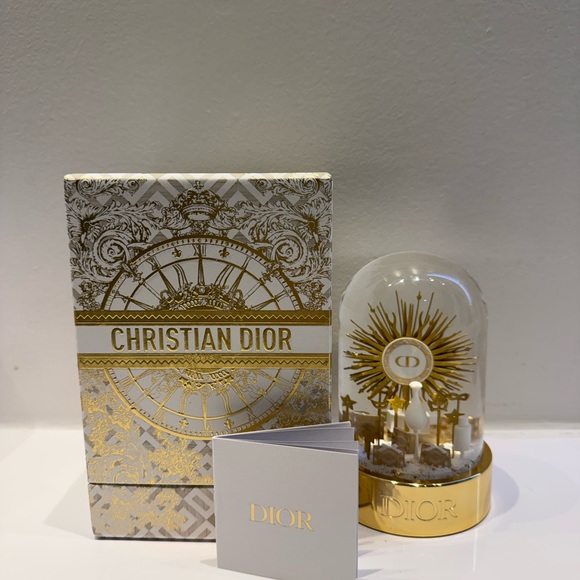 Dior | Accents | Dior Gold And White Snow Globe | Poshmark